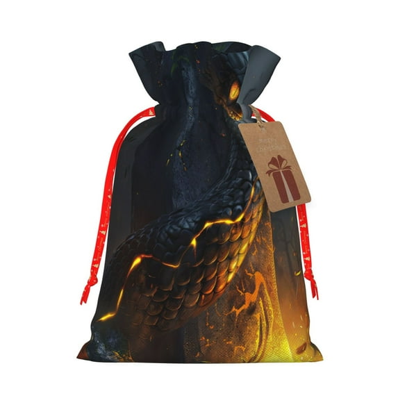 Bogiau Glowing Snake Dark Forest Pattern Christmas Gift Bags ,Party ...