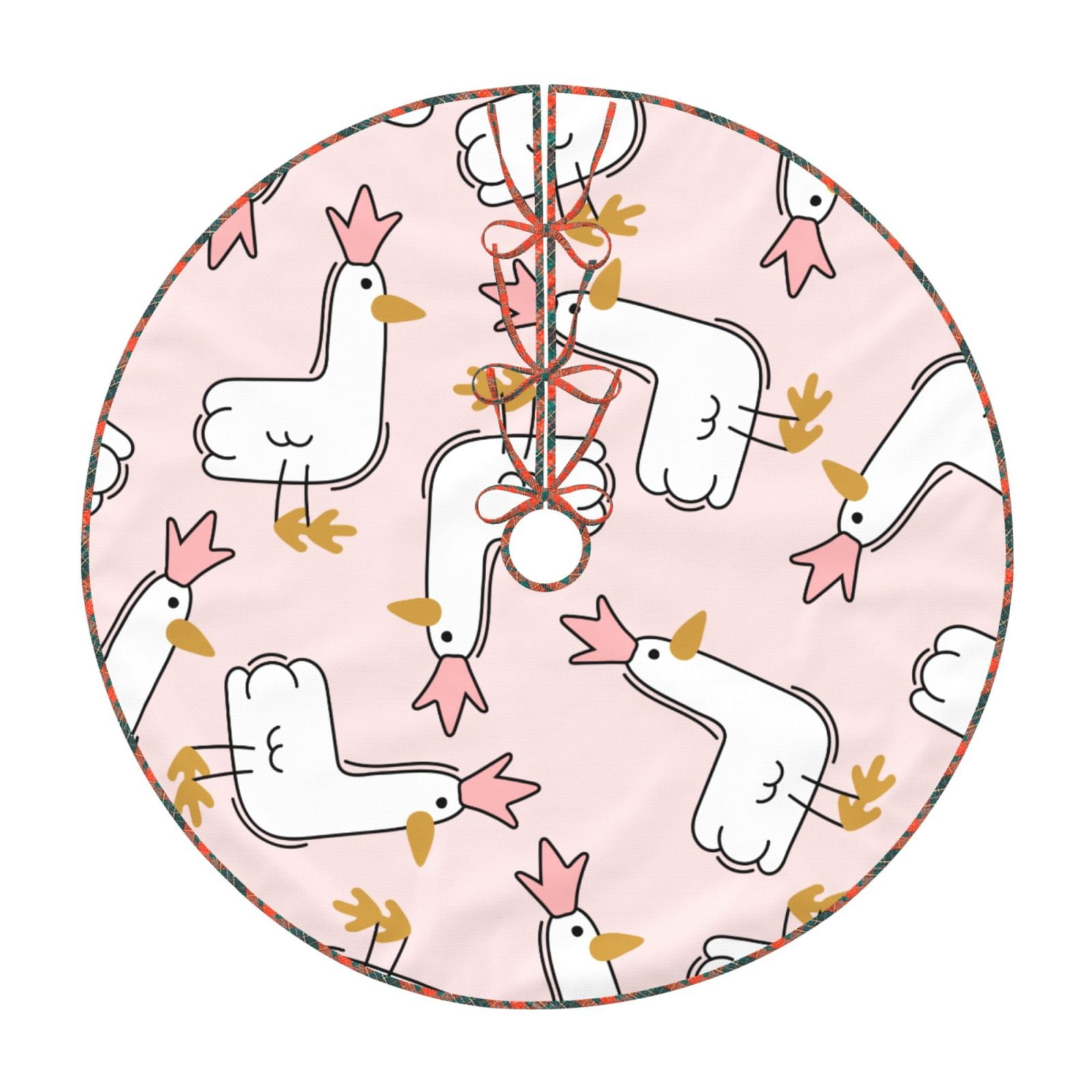 Bogiau Goose Queen Pattern Christmas Tree Skirt with Ties , Christmas ...