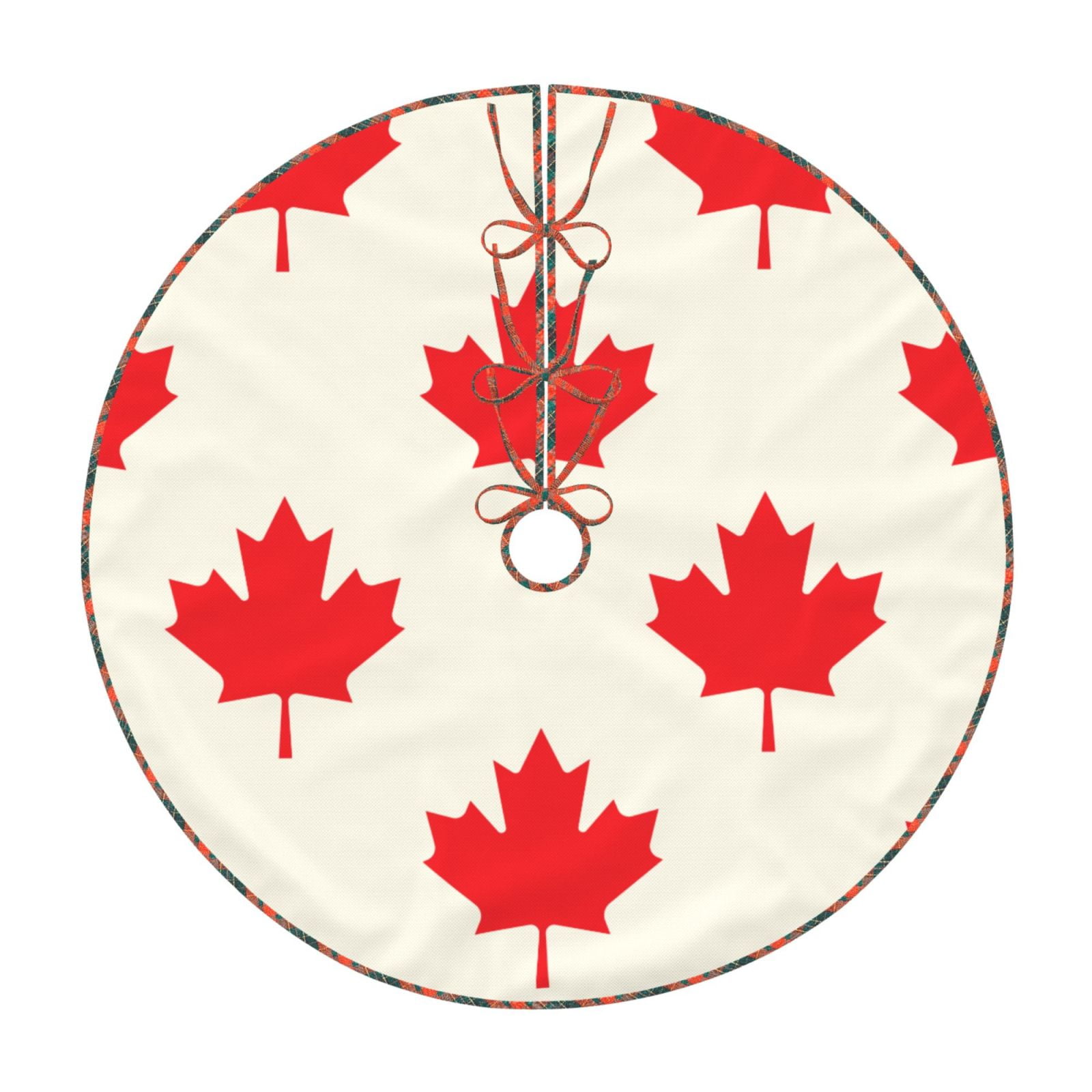 Bogiau Happy Canada Day Pattern Christmas Tree Skirt with Ties ...