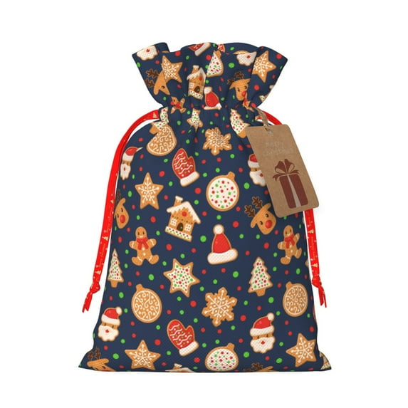 Bogiau Holiday Gingerbreads Pattern Christmas Gift Bags ,Party Gift Bag ...