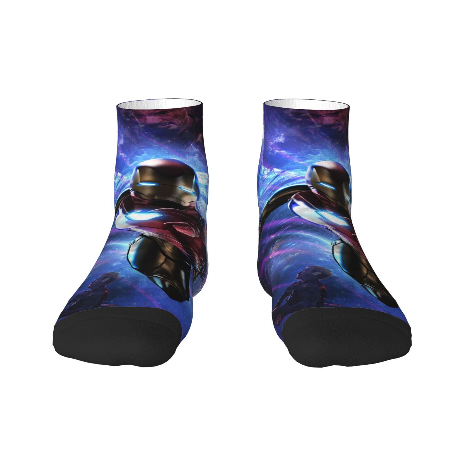 Bogiau Iron Man (7) Printed Crew Socks, Moisture-Wicking Socks ...