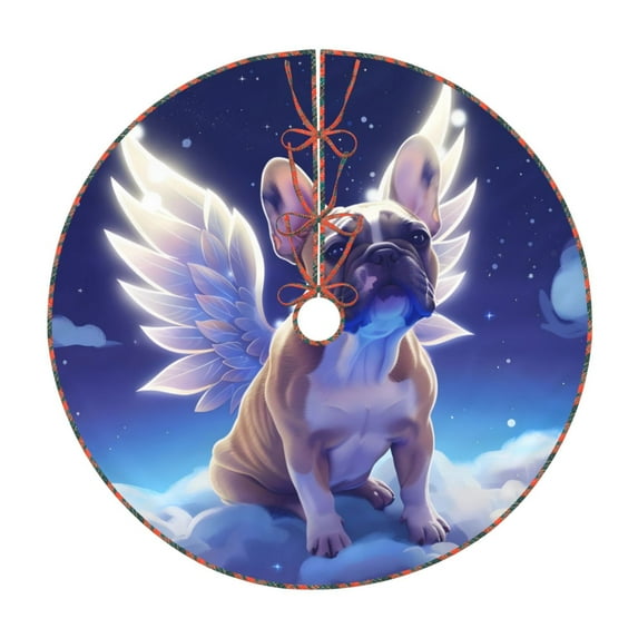 Bogiau Night Sky Winged French Bulldog Pattern Christmas Tree Skirt ...