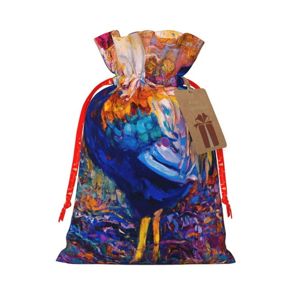 Bogiau Rooster Oil Painting Pattern Christmas Gift Bags ,Party Gift Bag ...
