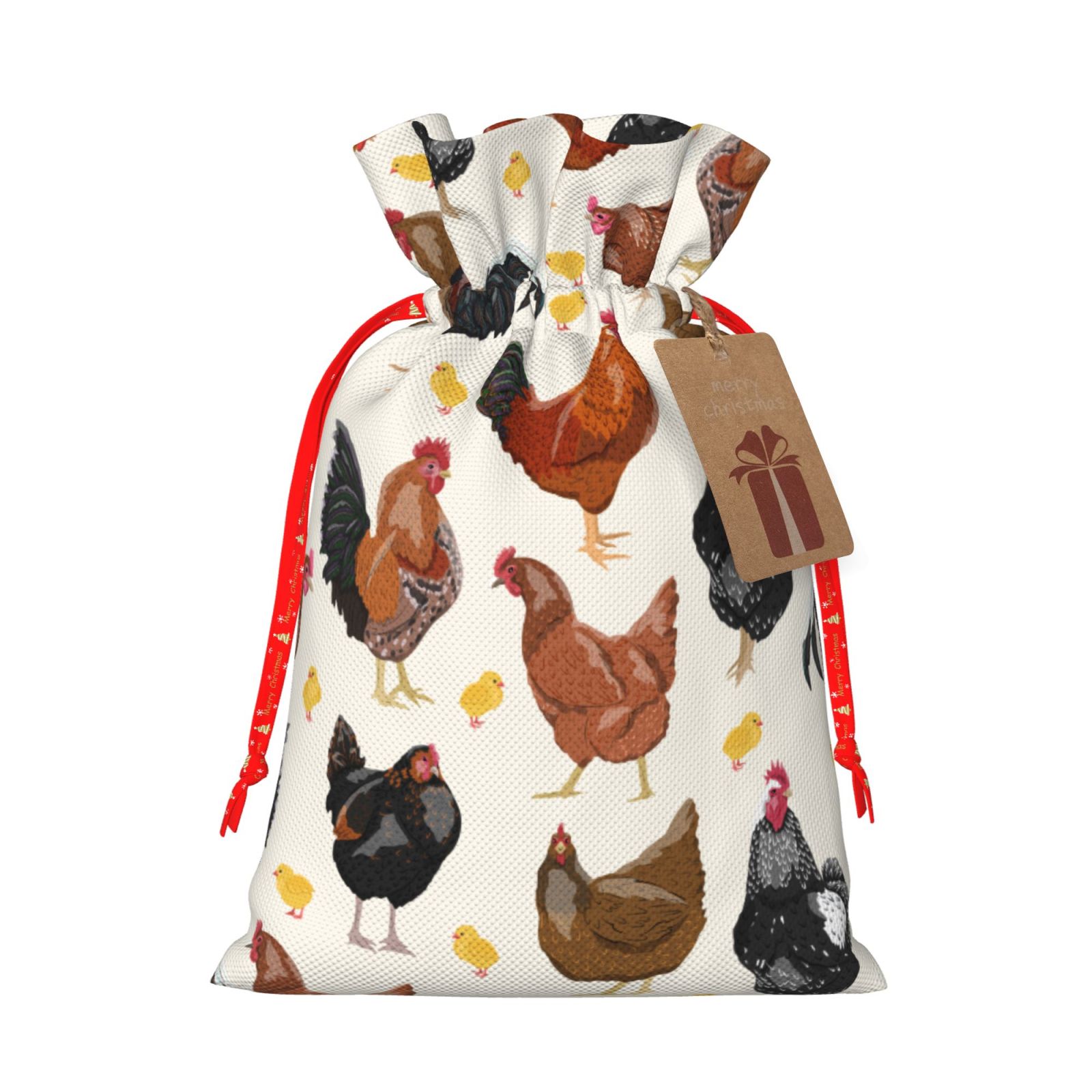 Bogiau Roosters and Chickens Pattern Christmas Gift Bags ,Party Gift ...