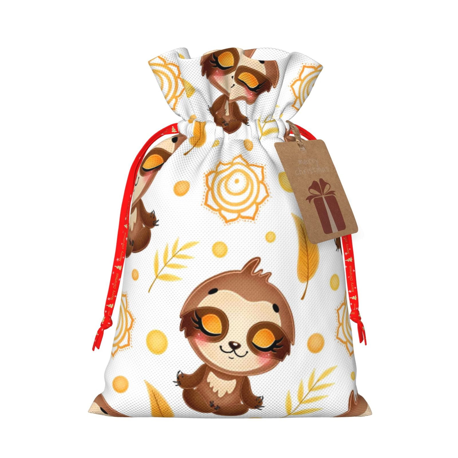 Bogiau Sloth Yoga Pattern Christmas Gift Bags ,Party Gift Bag ...