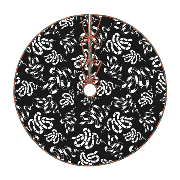 Bogiau Snake Pattern Christmas Tree Skirt with Ties , Christmas Tree ...
