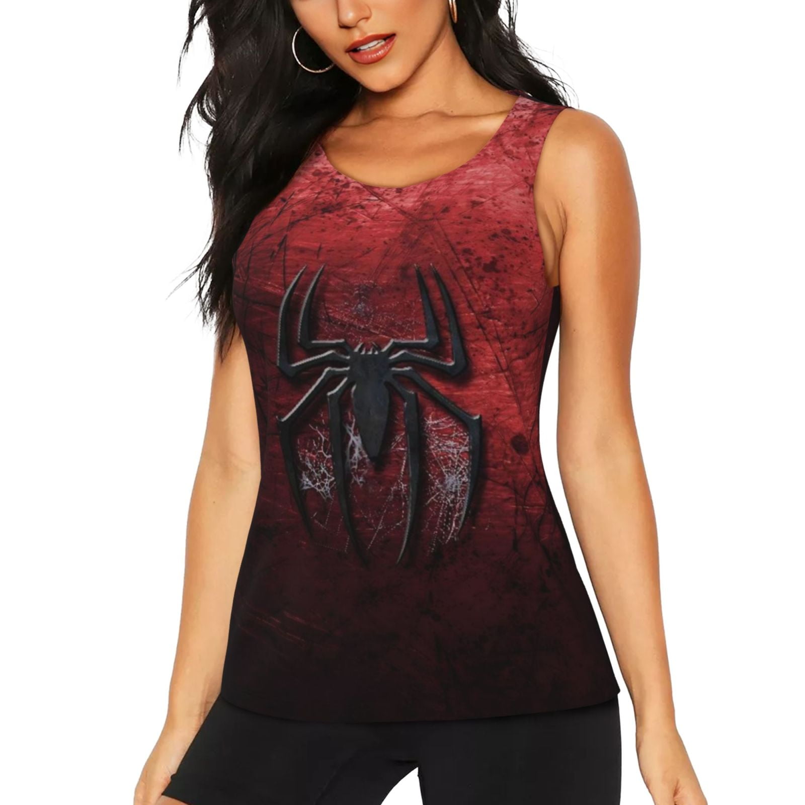 Bogiau Spider-Man (14) Pattern Workout Tank Tops for Women, Athletic ...