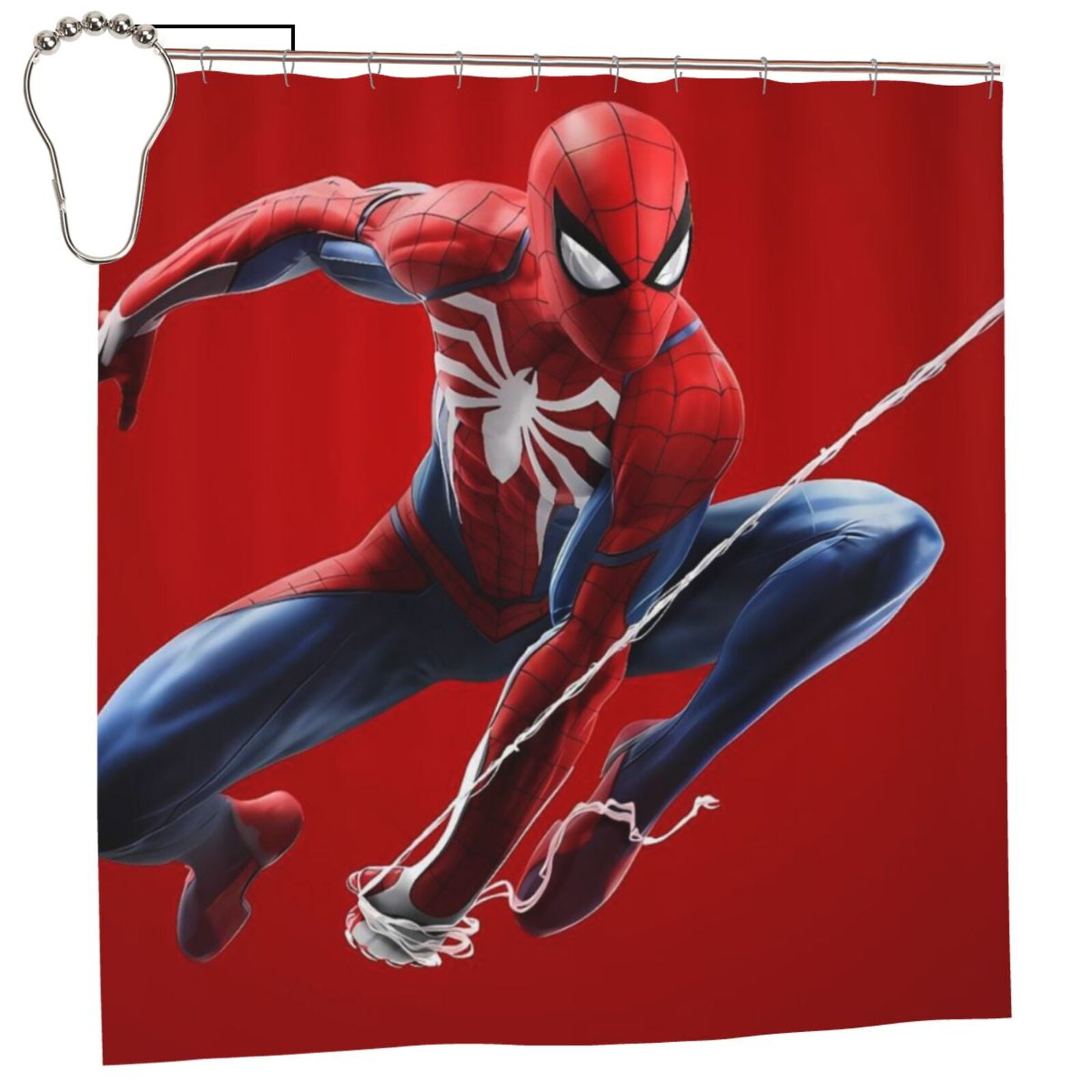 Bogiau Spider-Man (15) Pattern Waterproof Shower Curtain Set - Fancy ...