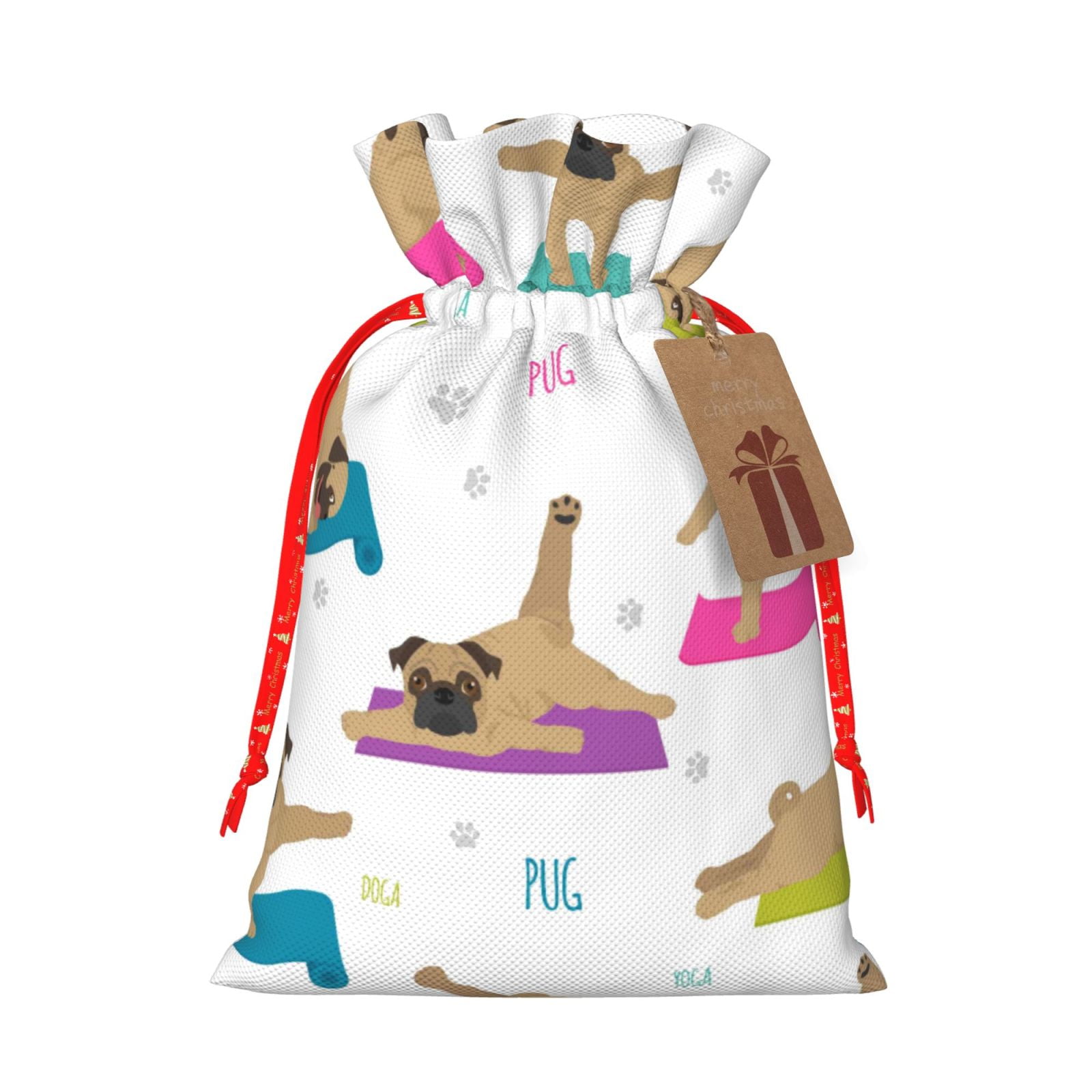 Bogiau Yoga Dogs Poses Pattern Christmas Gift Bags ,Party Gift Bag ...