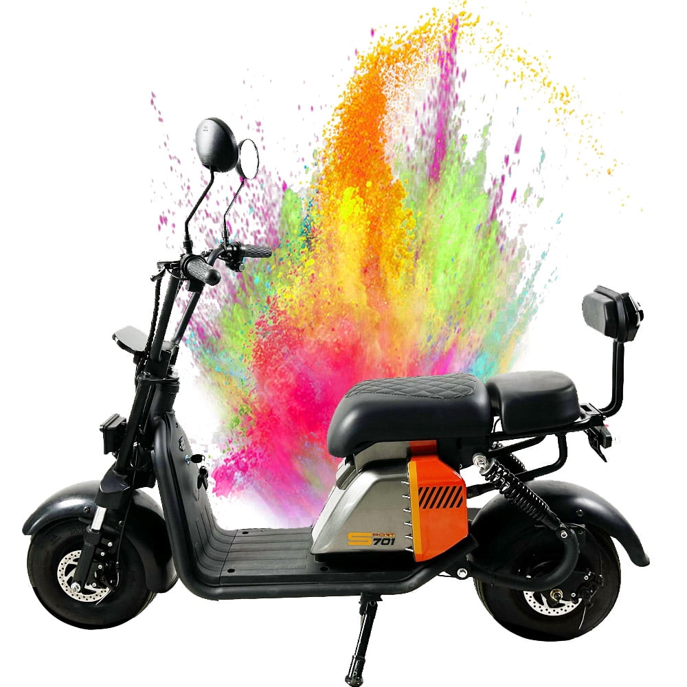 Bogist 701 Fat Tire Mini Electric Scooter Moped, 1000W, 48V 15.6Ah ...