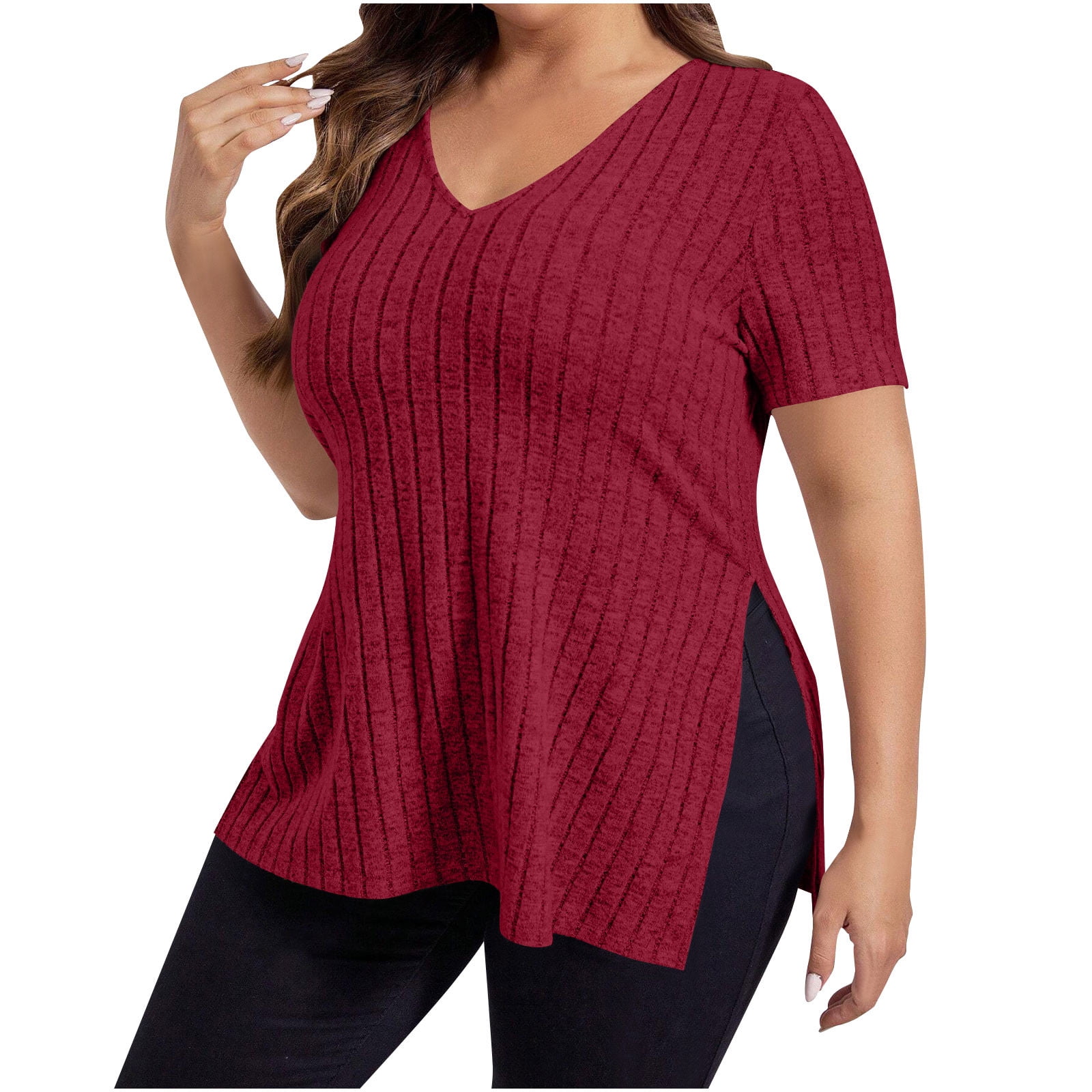 Bogo 2025 Summer Fashion Trends Women Womens Tops Short Sleeve Dressy ...