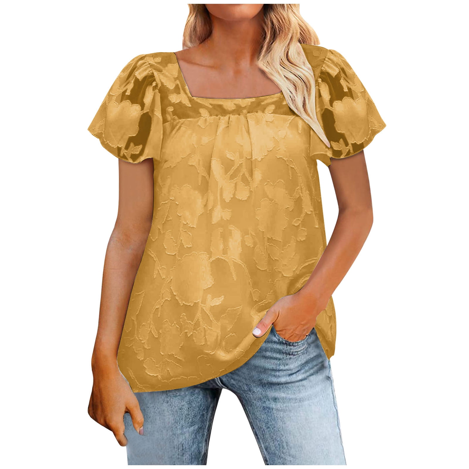 Bogo Beautiful Blouses For Women 2025 Womens Short Sleeve Tops Dressy ...
