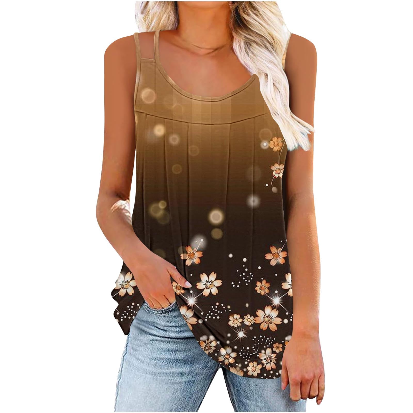 Bogo Cute Summer Tops For Women Trendy Womens Long White Tank Tops For ...