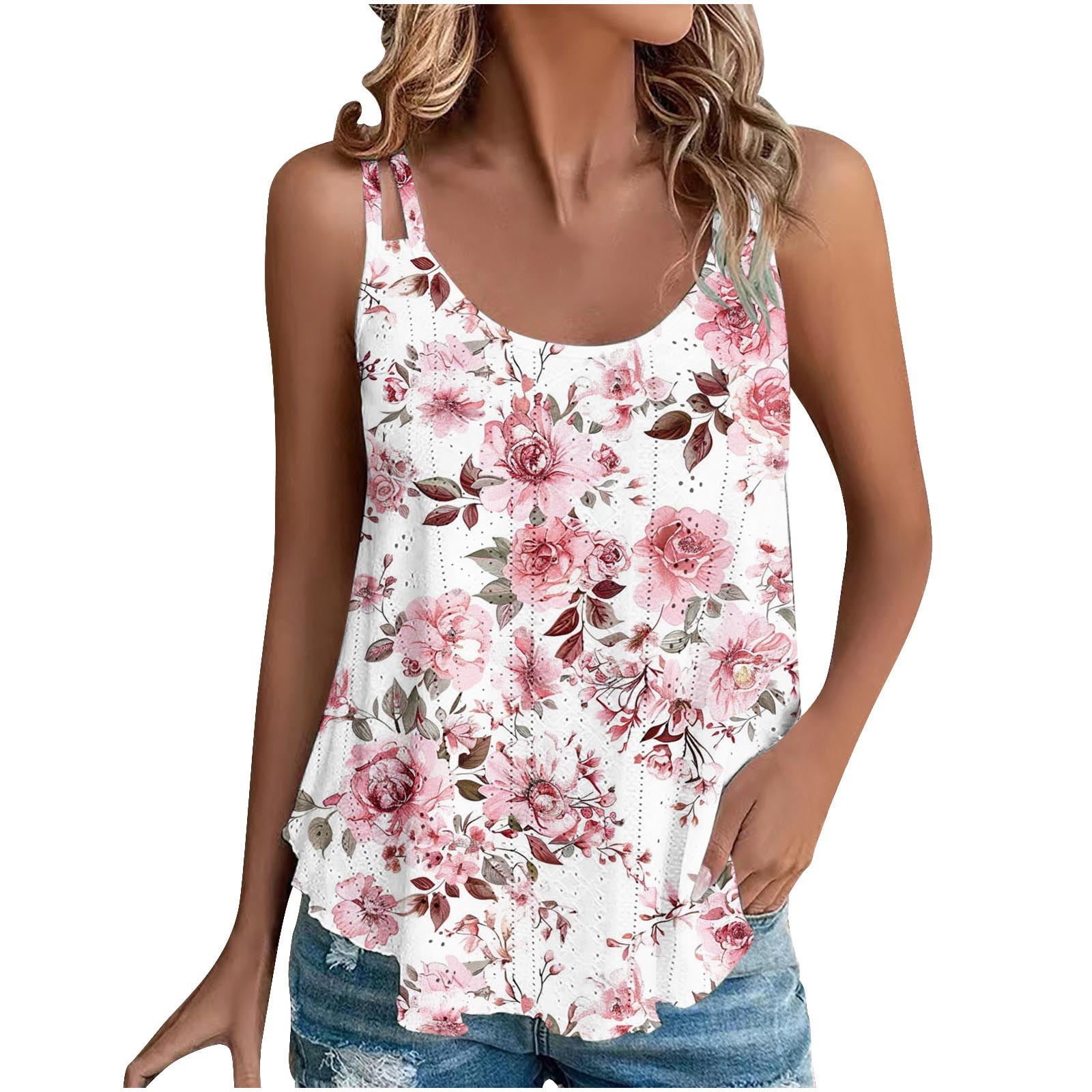 Bogo Cute Summer Tops For Women Going Out White Cotton Tank Top Women ...