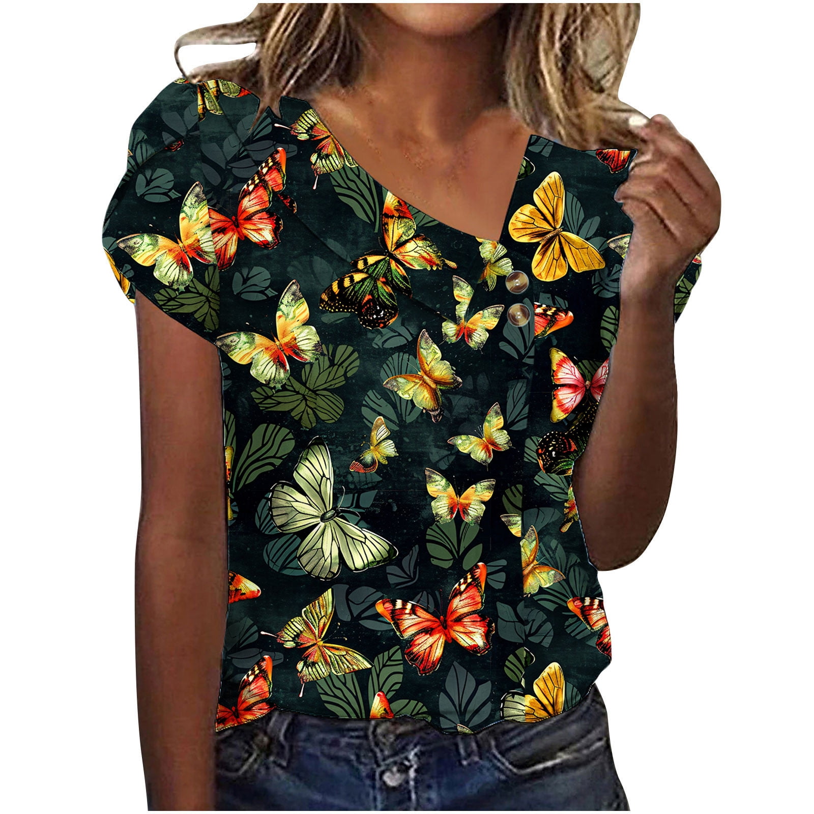 Bogo Cute Summer Vacation Tops For Women Womens Tops Casual Clearance ...