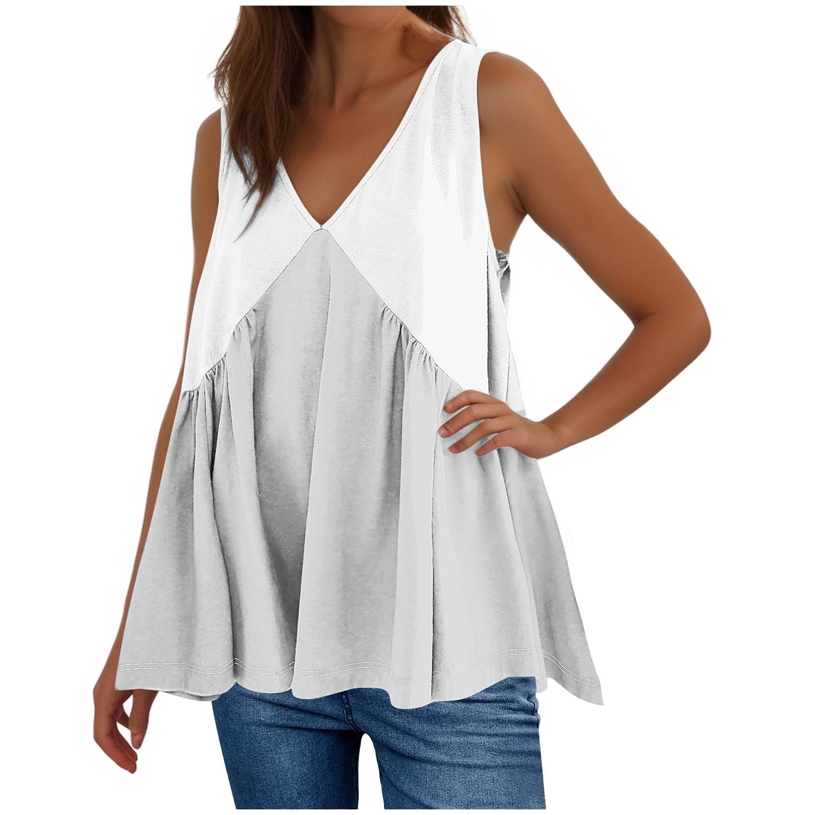 Bogo Plus Size Summer Tops For Women 4X Extra Long 100% Cotton Tank ...