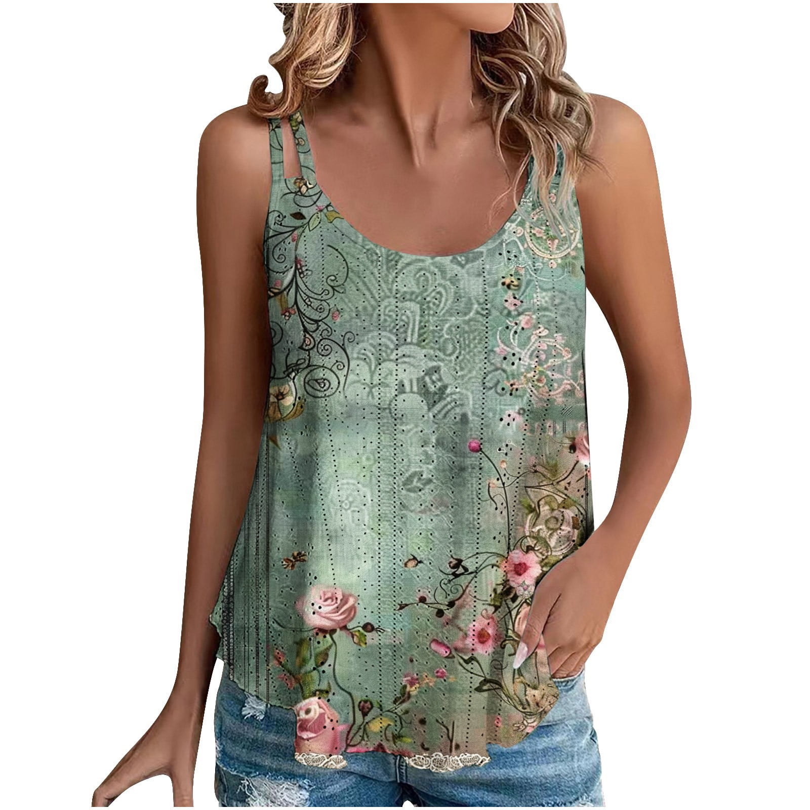 Bogo Plus Size Summer Tops For Women 4X Long Tank Tops For Women Cotton ...