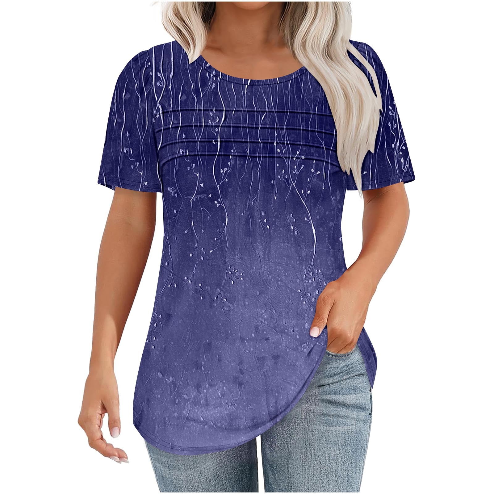 Short Sleeve Summer Tops For Women 2026 Vacation Trendy Womens Tops ...