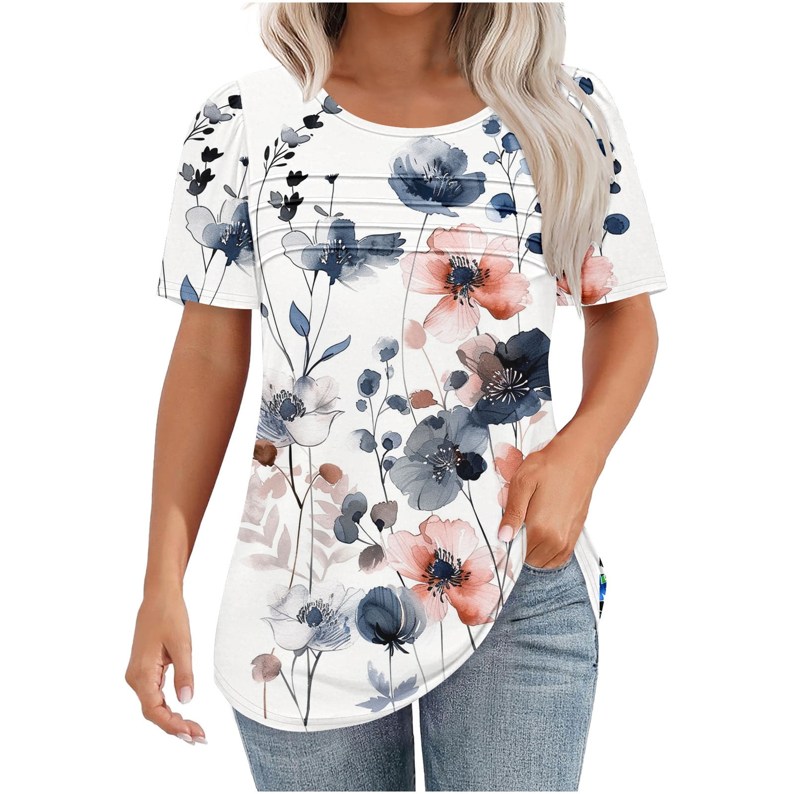 Bogo Summer Blouses For Women 2025 Plus Size Womens Tops Dressy Womens ...