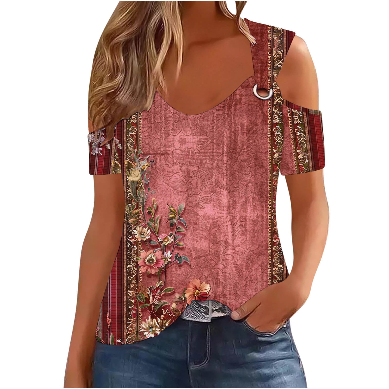 Bogo Summer Tops For Women 2025 Vacation Beach Womens Summer Tops ...