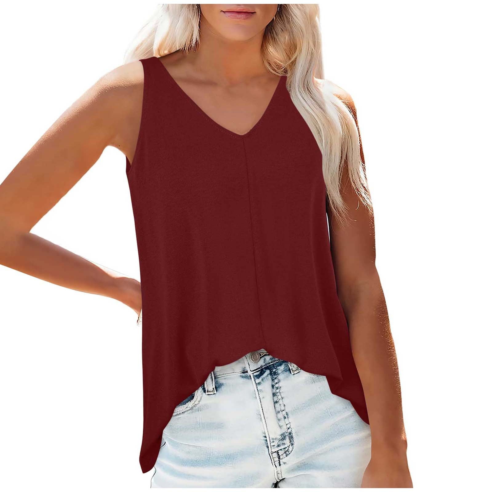 Bogo Summer Tops For Women 2025 Womens Long White Tank Tops For ...