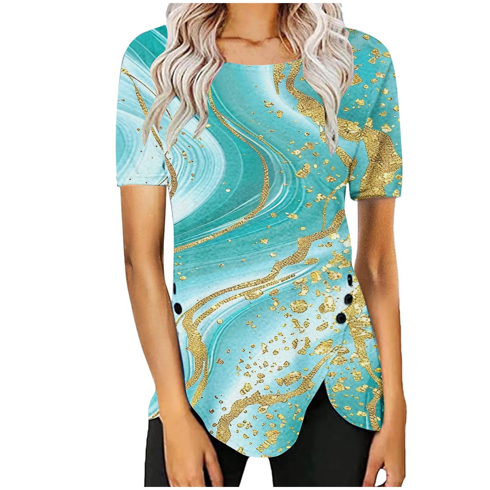 Bogo Womens Spring Summer Fashion 2025 Womens Tops Dressy Casual 3/4 ...