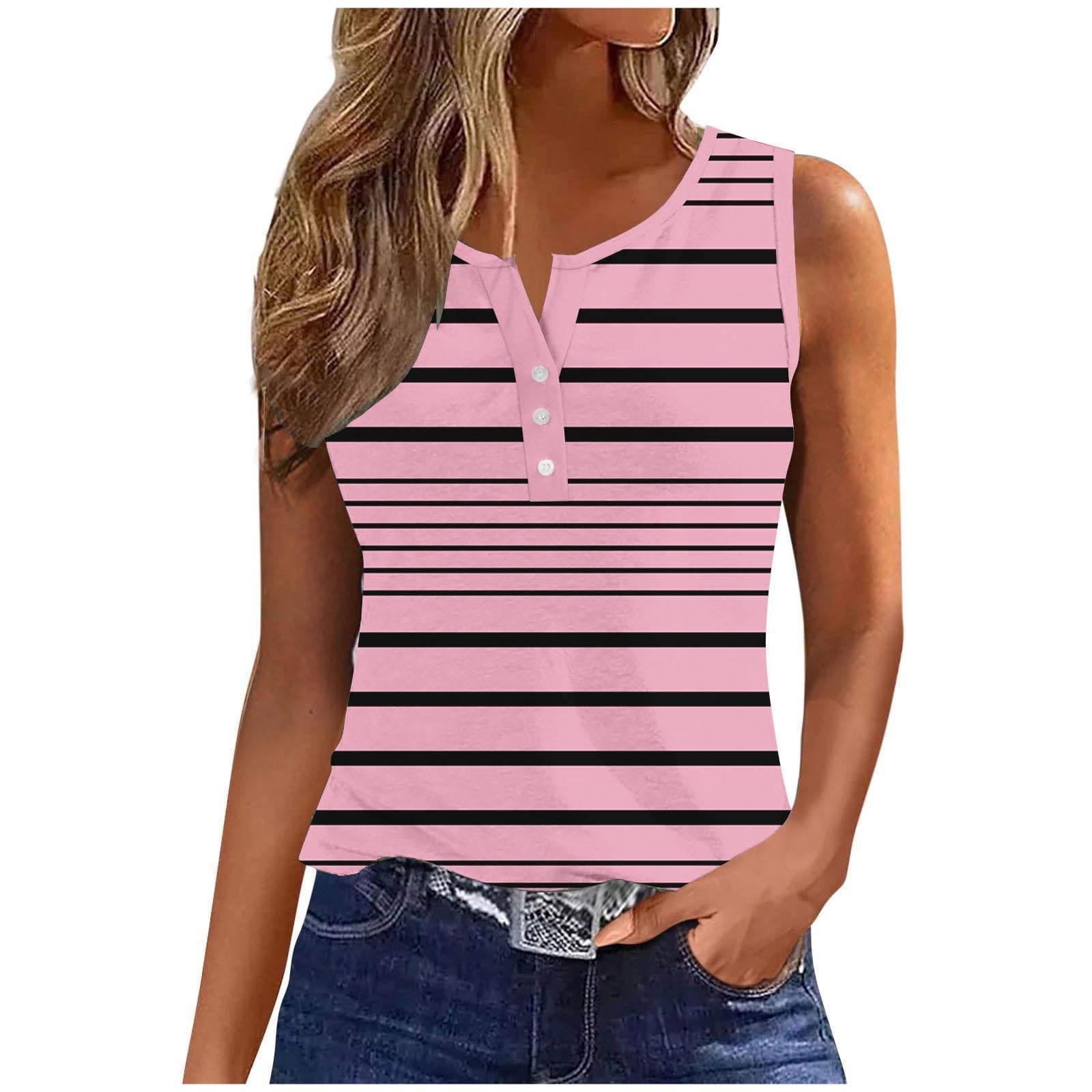 Bogo Womens Summer Tops Dressy Casual Plus Size Extra Long Cotton Tank ...