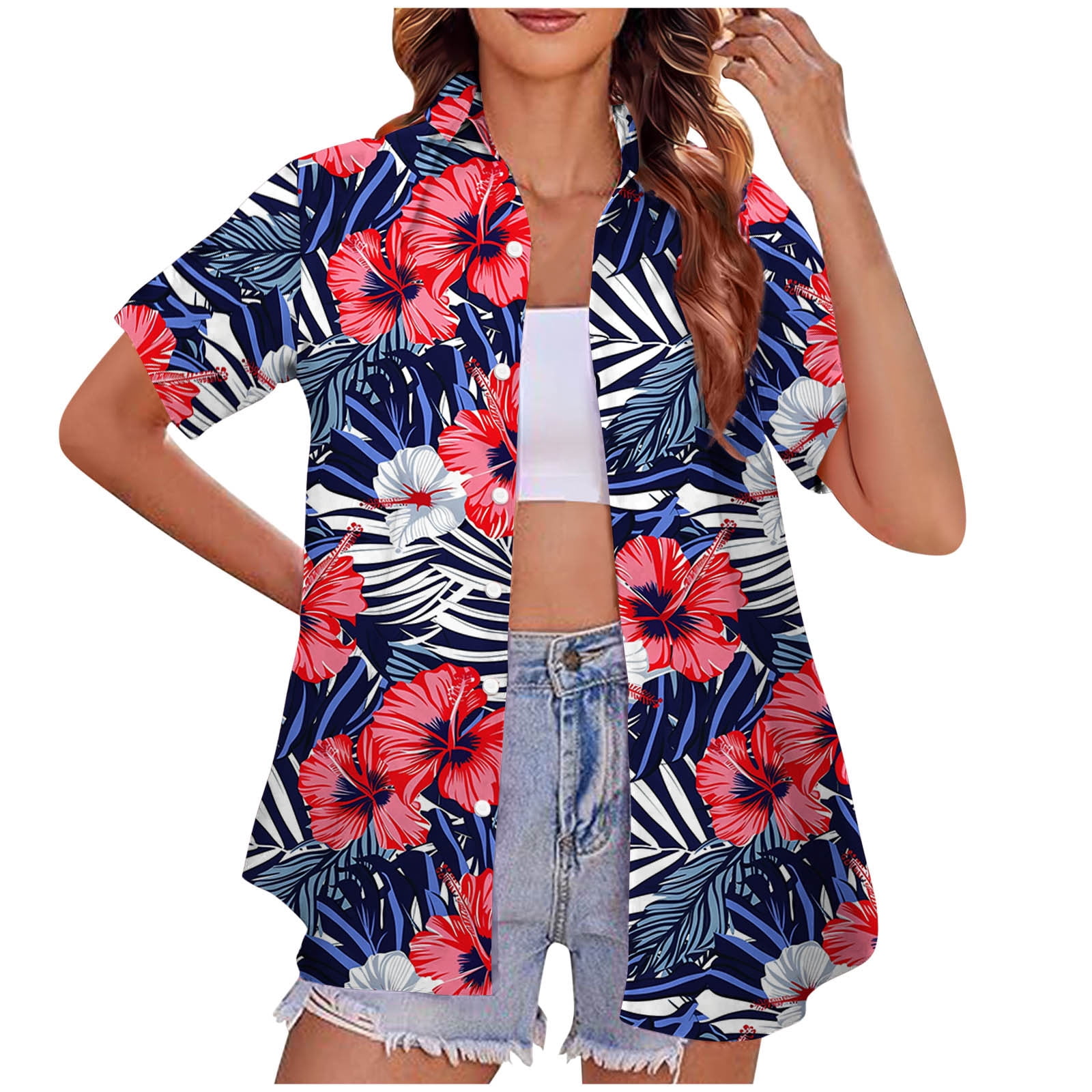 Bogo Womens Tops Trending 2025 Womens Tops Dressy Casual 3X Casual ...