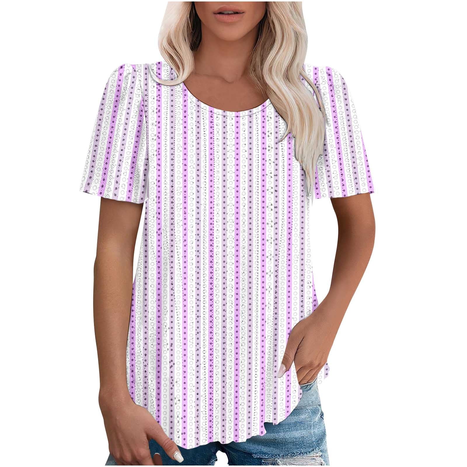 Bogo Womens Tops Trendy 2025 Womens Tops Short Sleeve Dressy Business ...