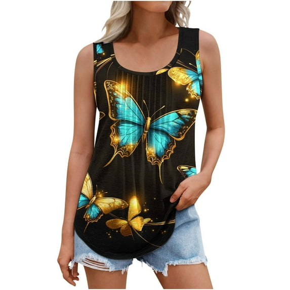 Bogo Young Womens Tops Trendy Summer Womens Plus Size Dressy Tank Tops ...