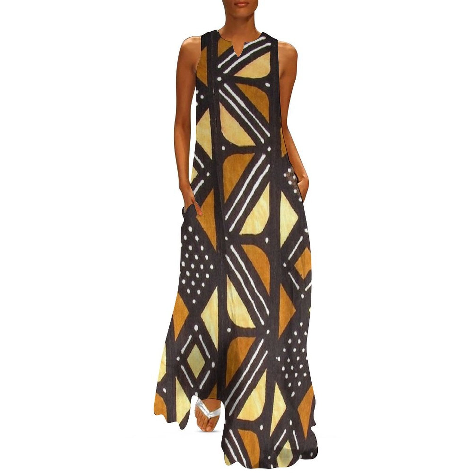 Bogolan Africa design Long Dress clothing women summer 2024 summer clothes elegant dresses for ...
