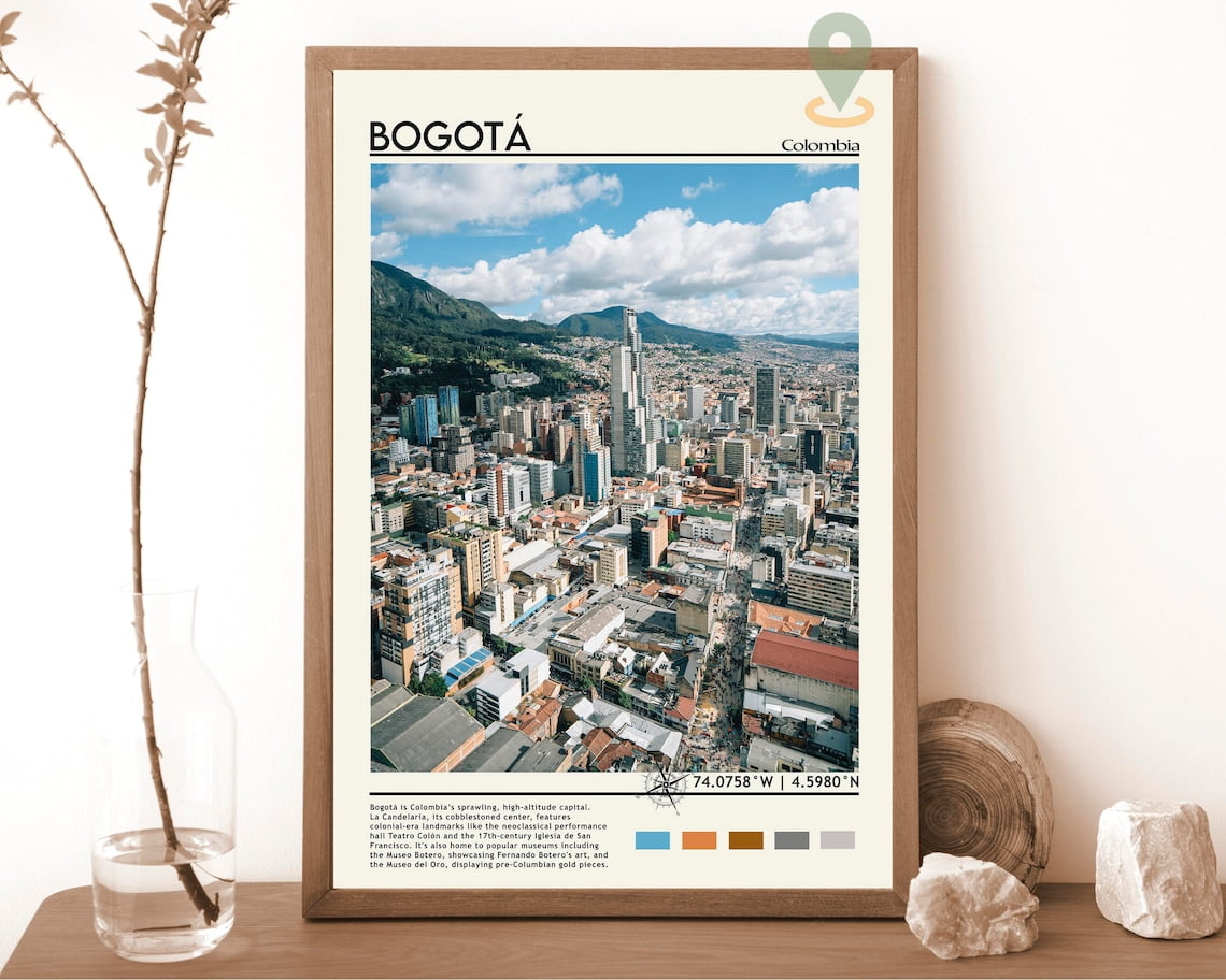 Bogotá Print, Vintage Poster, Bogotá Art, Bogotá Poster, Bogotá Photo ...