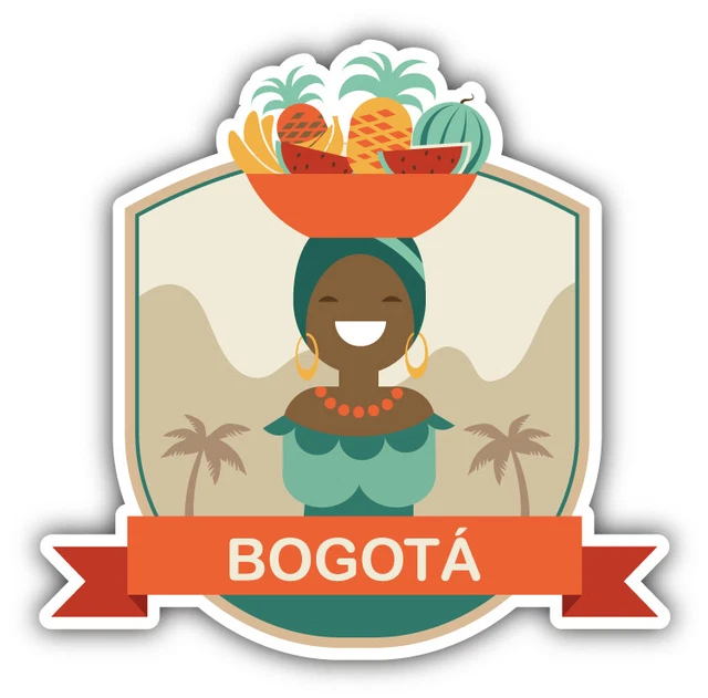 Bogota City Colombia Travel Label Badge Car Sticker Phone Decal Water ...
