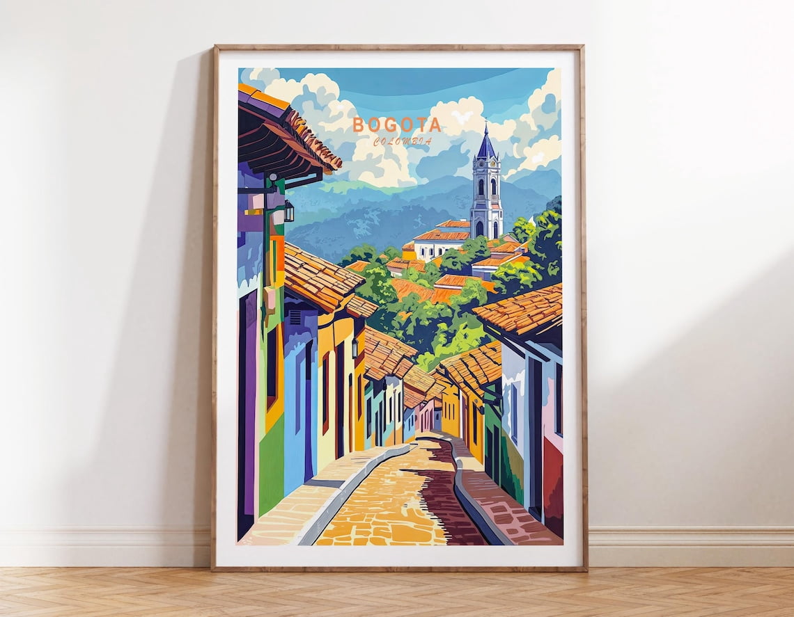 Bogota Colombia Historic City Architecture Wall Art, Stretched Canvas ...