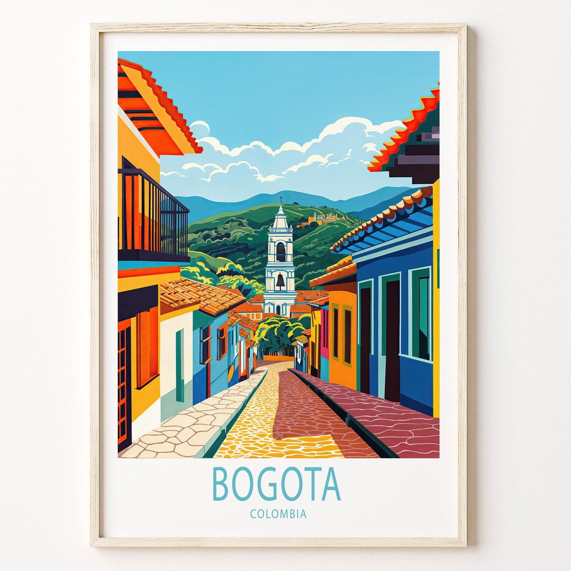Bogota Colombia Travel Poster, Bogota Travel Wall Art, Colombia Print ...