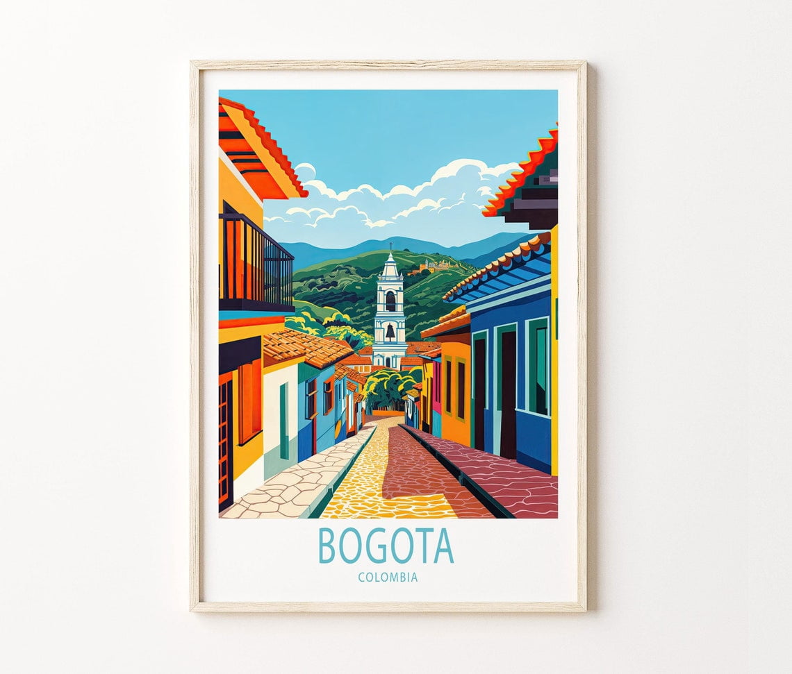 Bogota Colombia Travel Wall Art, Unframed Paper Poster 16x20in ...