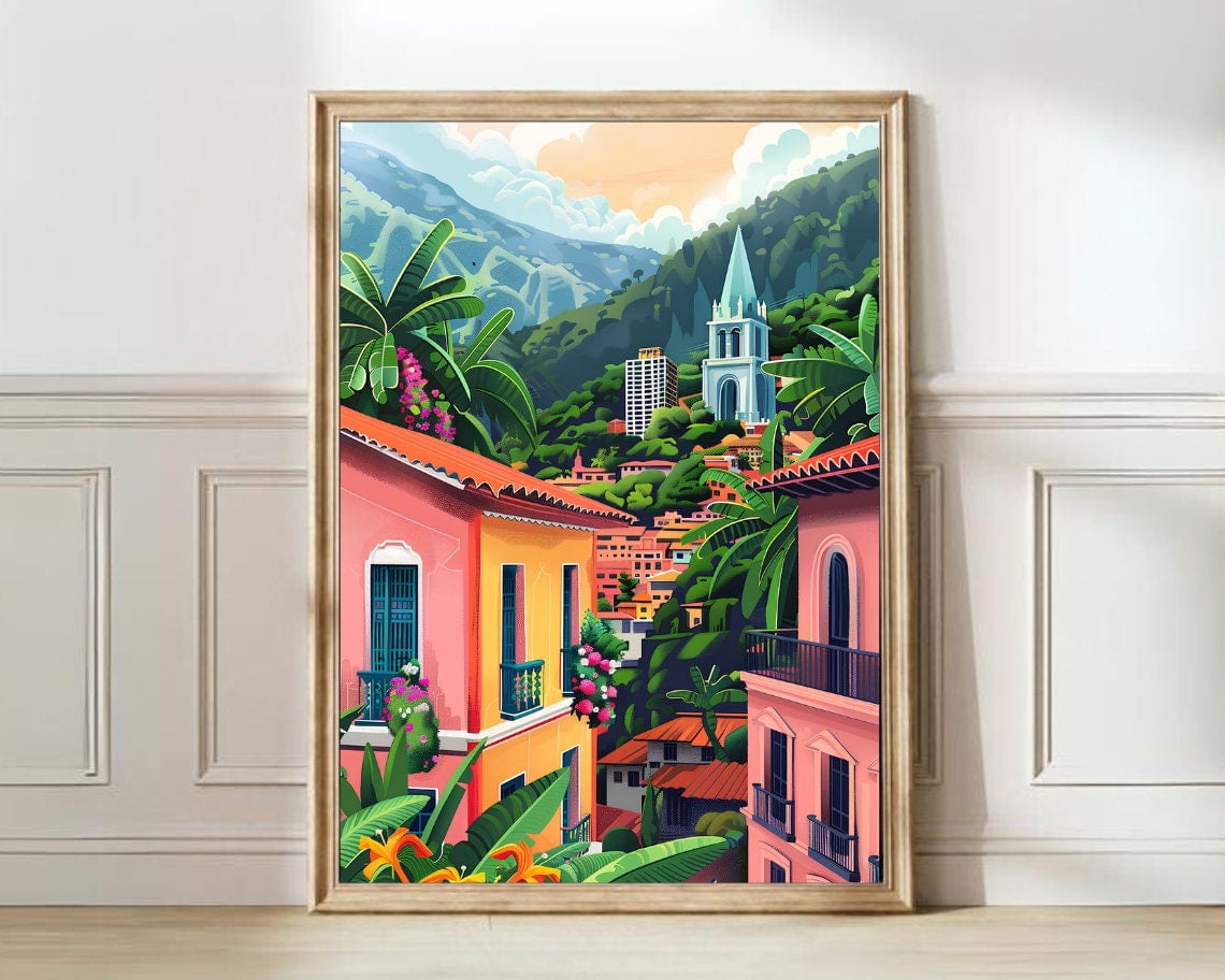 Bogota Print Colombia Illustration Bogota Travel Poster Bogota Painting ...