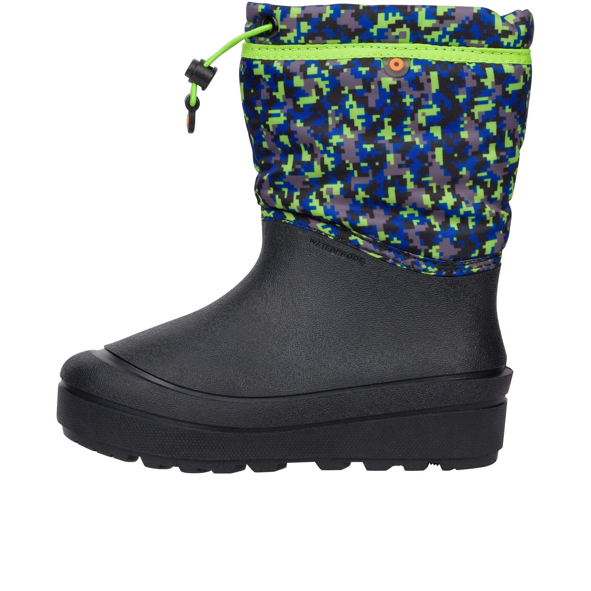 Bogs Childrens Snowshell Boot Digital Maze Black Multi - Walmart.com