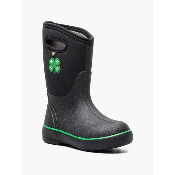 Bogs Classic II 4-H 72946-001 Boots Kids US 9 Black Waterproof Pull On ...