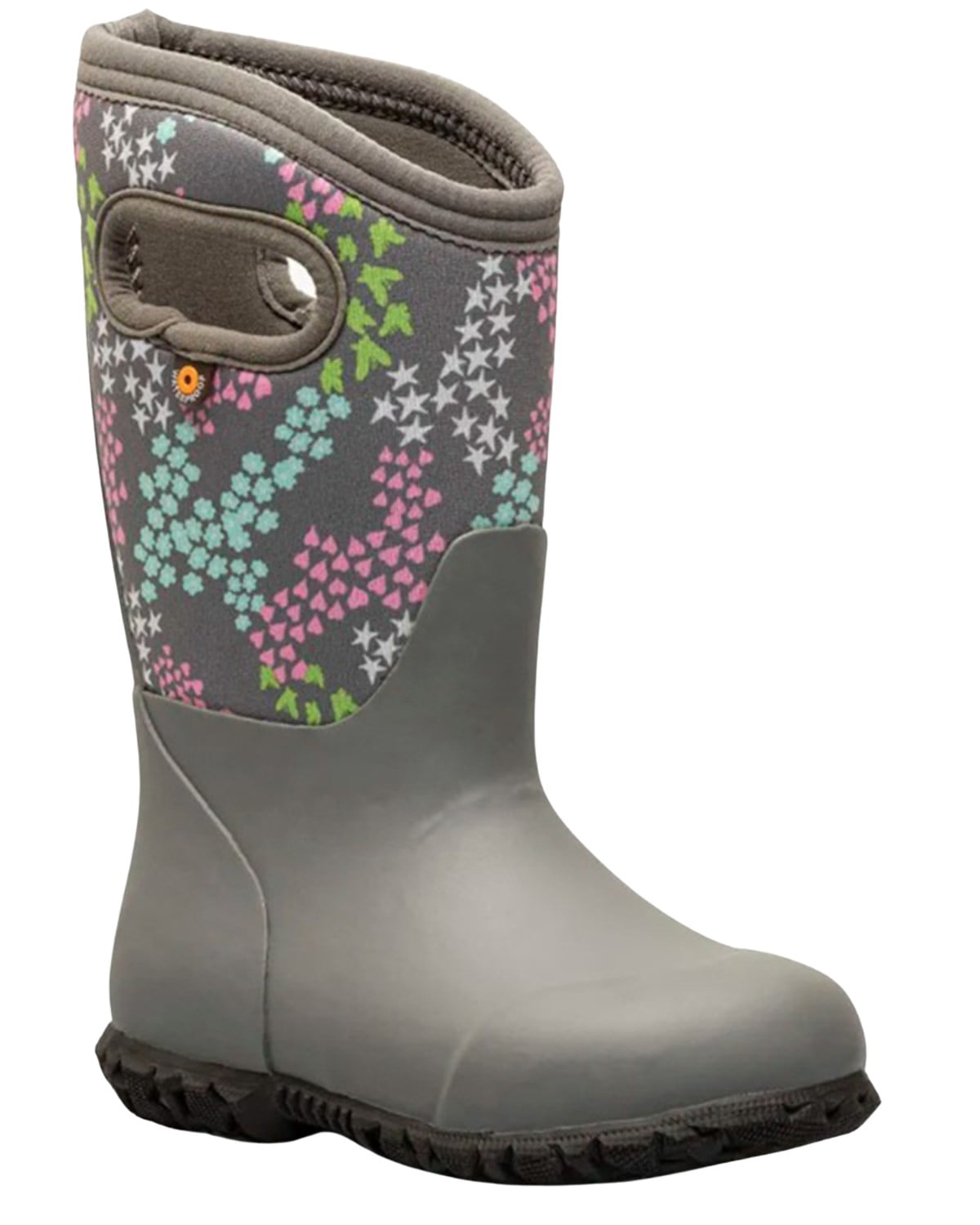 Bogs Girls' York Star Heart Rain Boot Round Toe Grey 5 D - Walmart.com