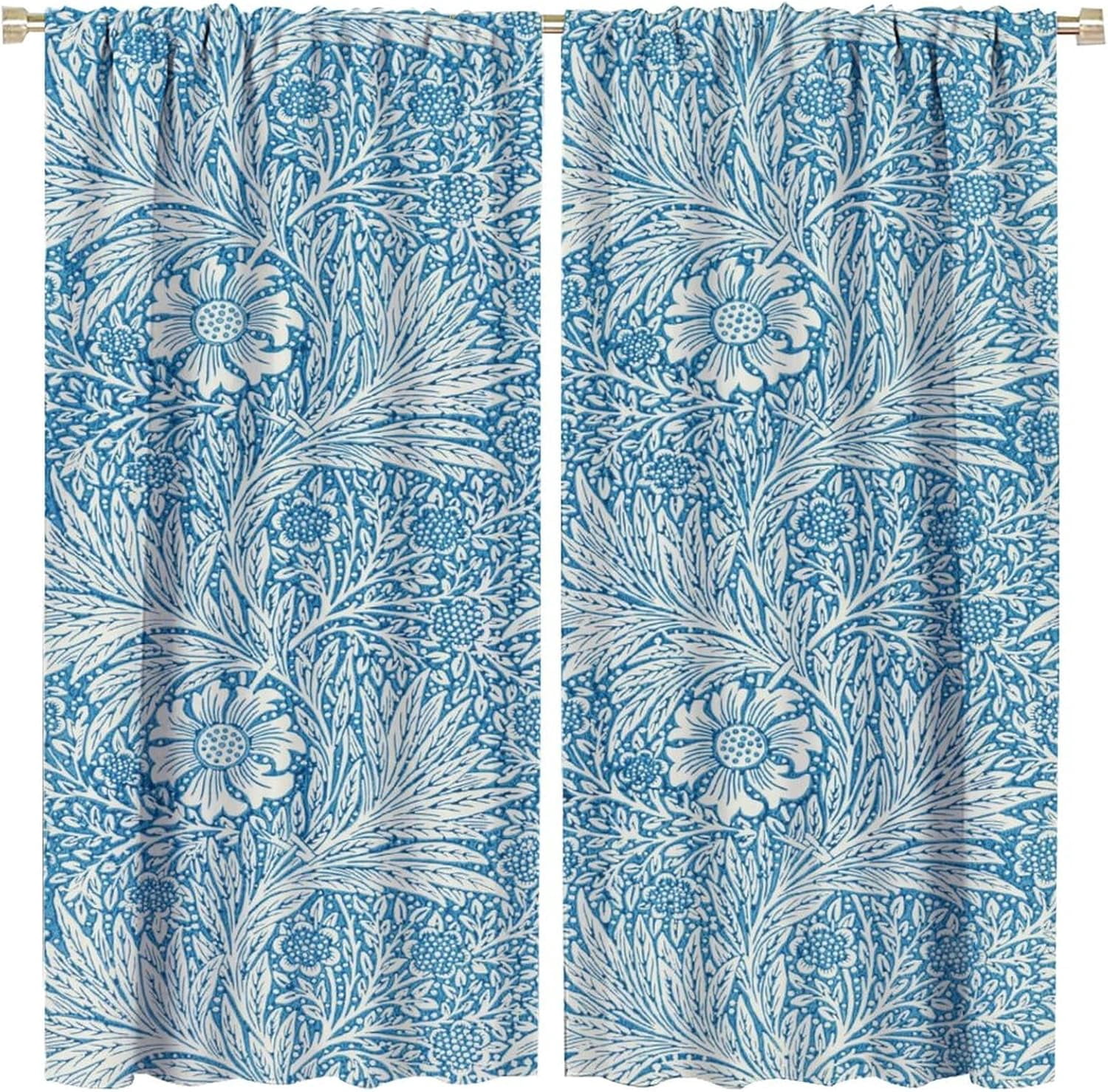 Bohe Vintage Floral Blackout Windows Curtains, William Morris Original ...