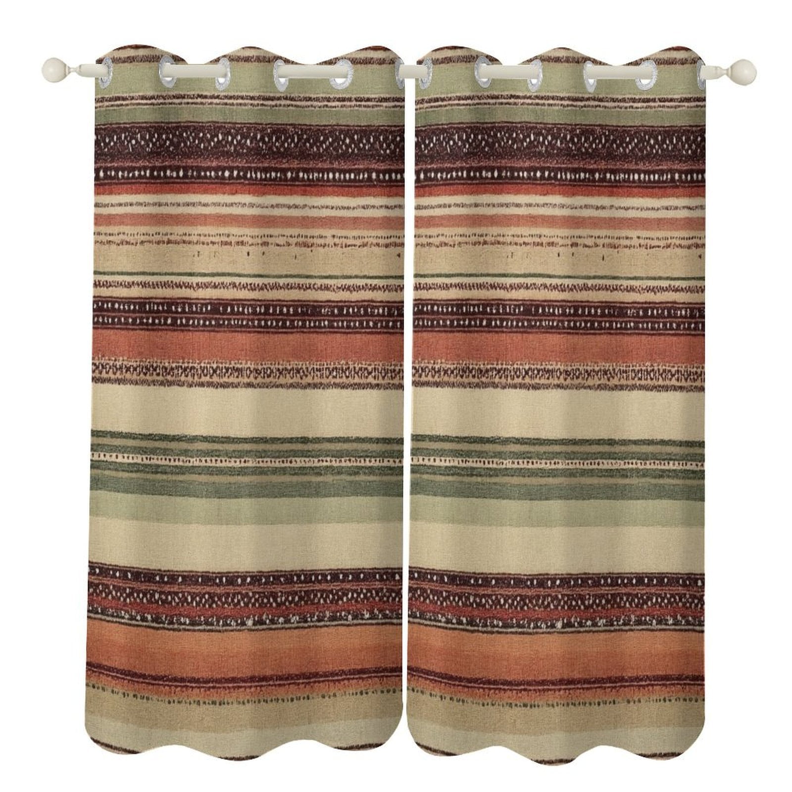 Bohemia 2pcs Blackout Curtains For Living Room Bedroom Grommet Top ...