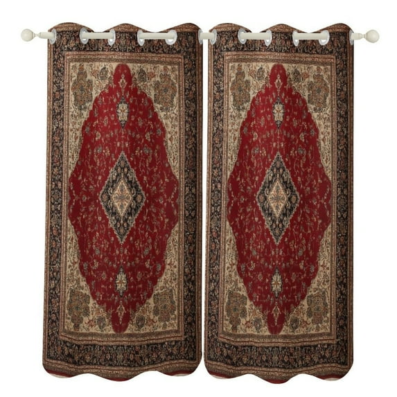 Bohemia 2pcs Blackout Curtains For Living Room Bedroom Grommet Top ...