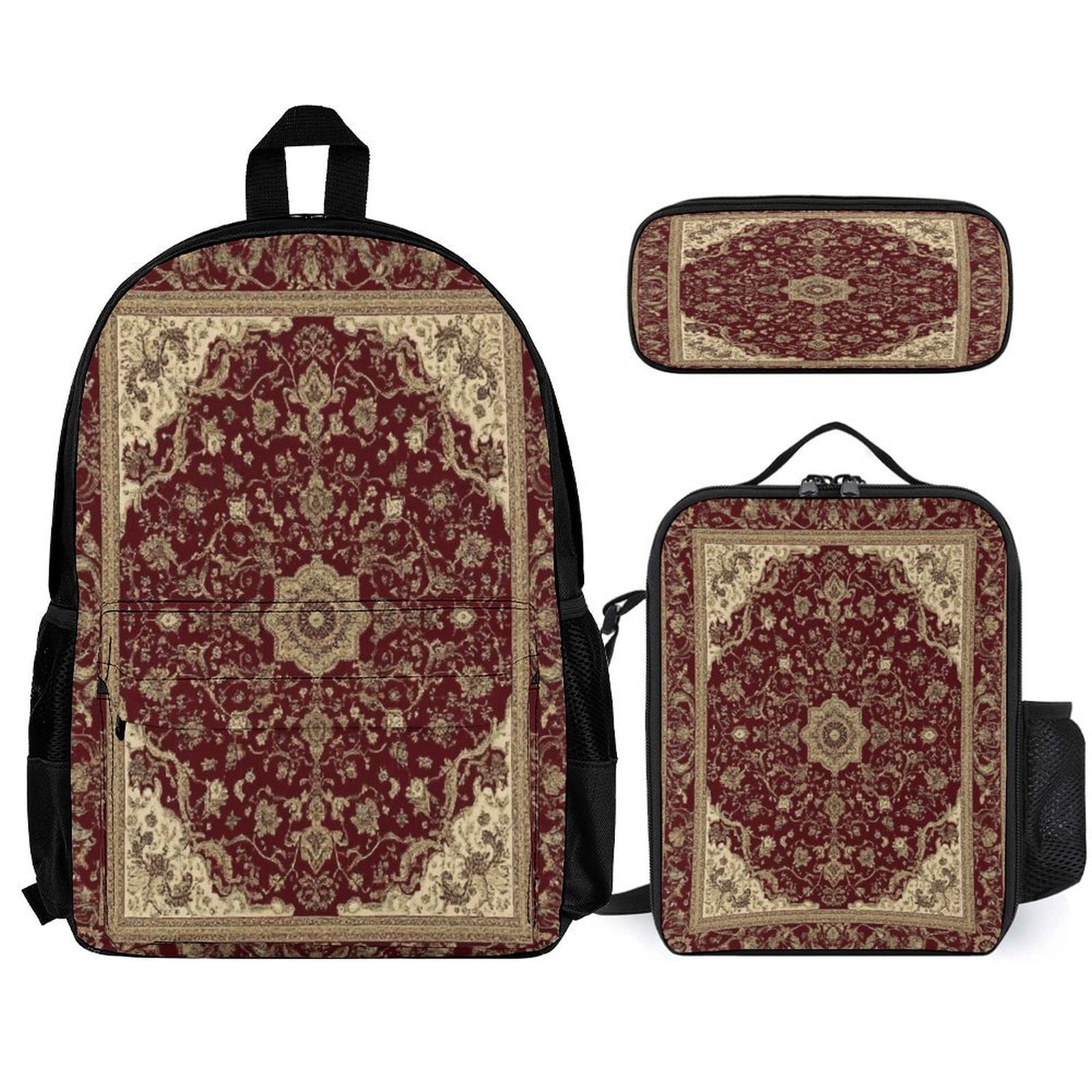 Bohemia 3pcs/Set 17inch Simple Sport Backpack Messenger Bag Pen Case ...