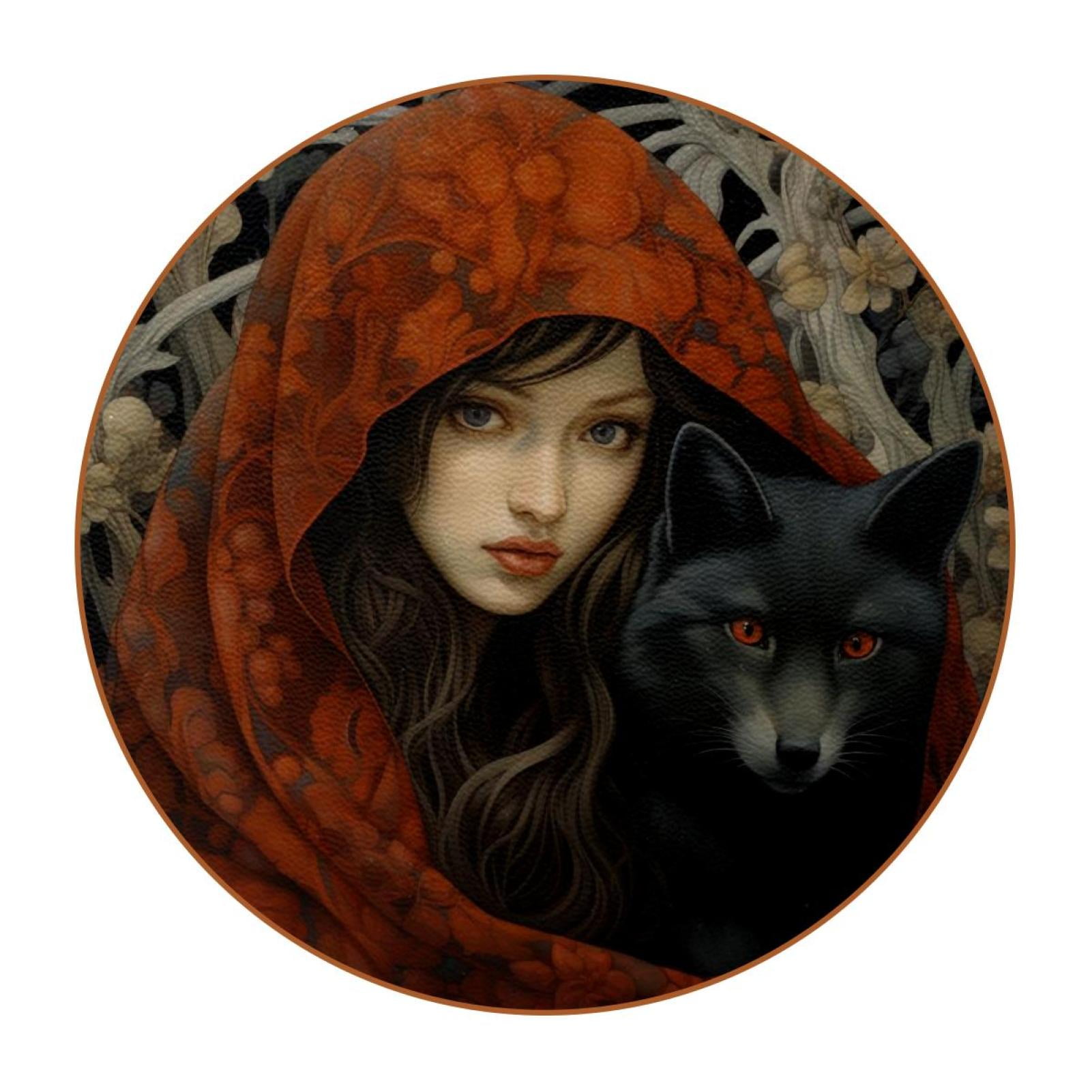 Bohemia 6PCS Round Microfiber Leather Coasters – Set of 6 Drink ...