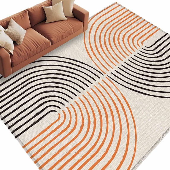 Bohemia Area Rug 5x8 Washable Rug Non Slip Middle Century Minimalist ...
