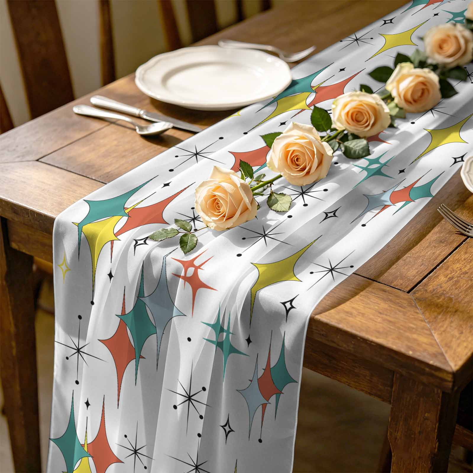 Bohemia Art 10 ft Cheesecloth Table Runner for Wedding 27"x120", Orange ...