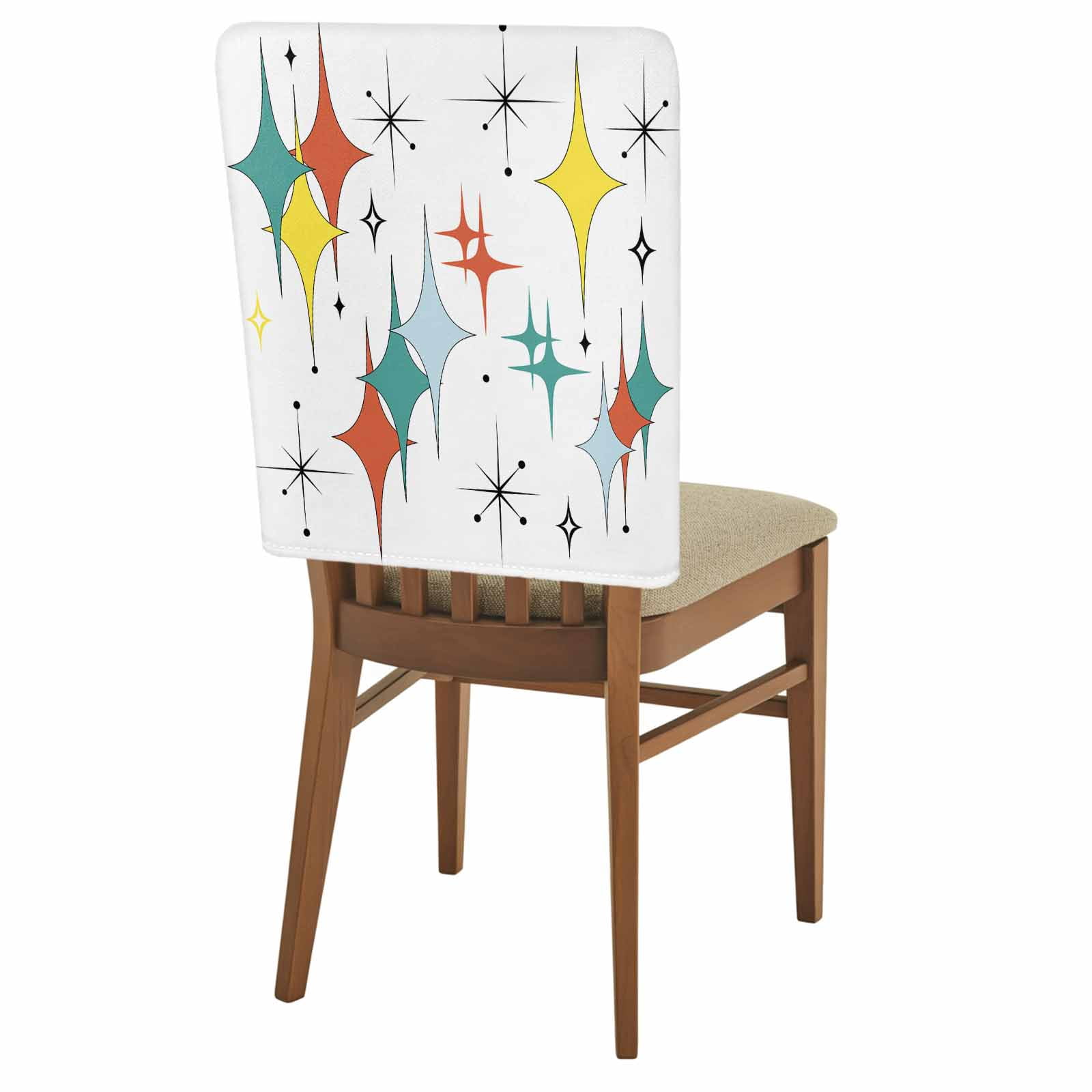 Bohemia Art Chair Back Covers Set of 8, Orange Green Yellow Diamond ...