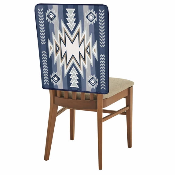 Bohemia Aztec Chair Back Covers Set of 4 Blue Geometric Country ...