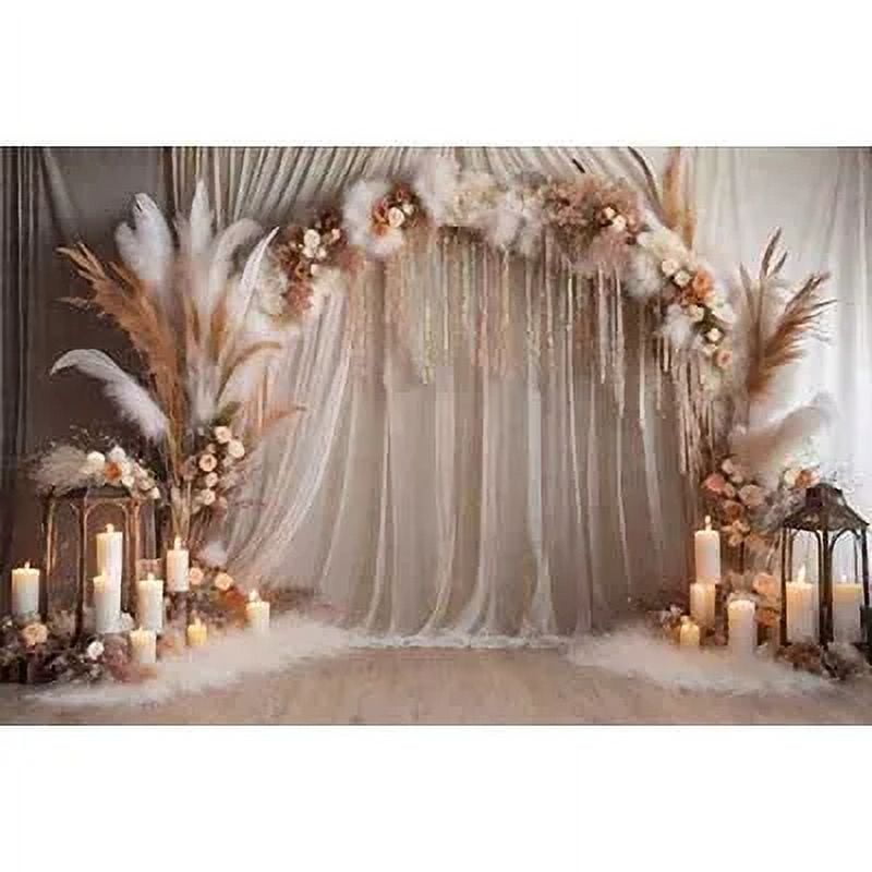 Bohemia Birthday Party Backdrop Photography Living Room Flower Thatch ...